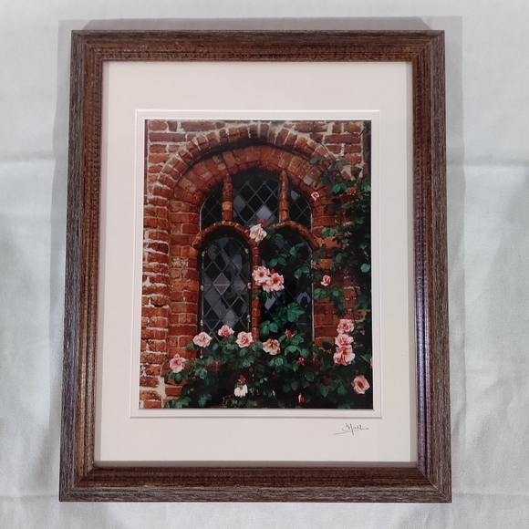 D.Mall | Art | Framed Artwork Rose Covered Arch Window Kent England By ...